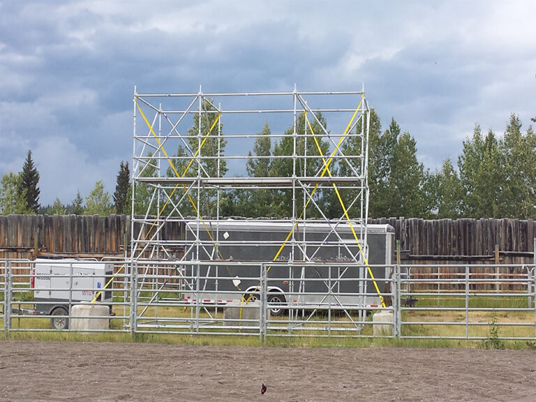 Calgary Scaffolding Project – Tsuut’ina Nation Rodeo Commercial Scaffold